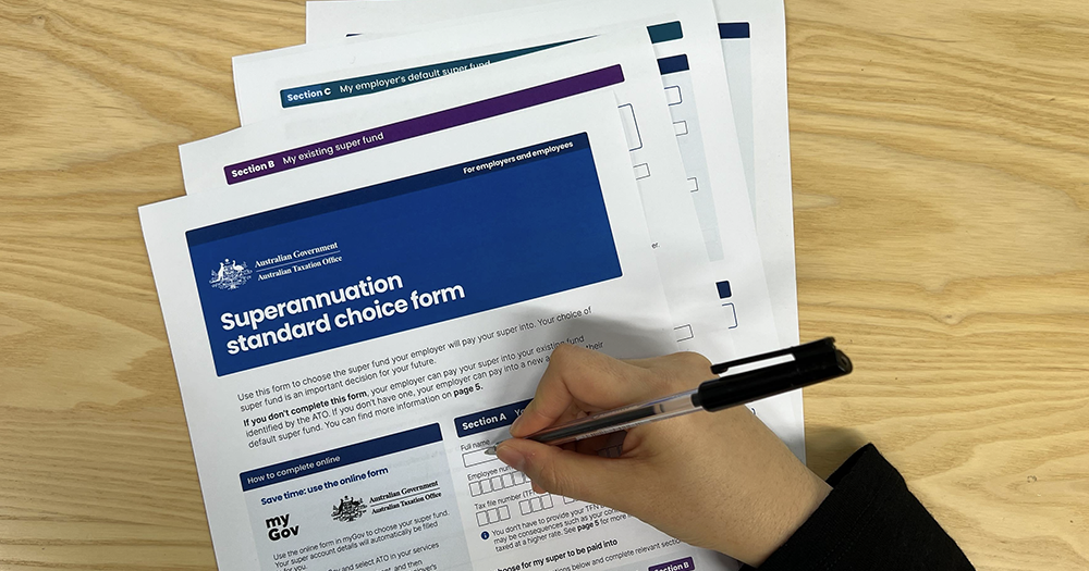 How to fill out the ATO super standard choice form